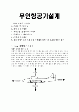 무인 항공기 설계 레포트-1페이지