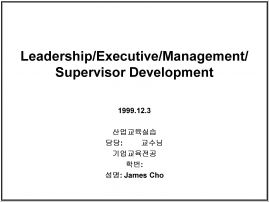 Leadership/Executive/Management/ Supervisor Development-1페이지