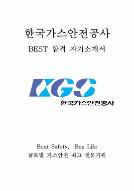 한국가스안전공사 KGS 인턴 최신 BEST 합격 자기소개서!!!!-1페이지