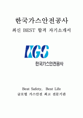 한국가스안전공사 한국가스공사 KOGAS KGS 기술 최신 BEST 합격 자기소개서!!!!-1페이지