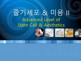 줄기세포, 미용, Advanced Level of Stem Cell & Aesthetics, 줄기세포 치료, 줄기세포와 피부, 줄기세포 화장품, 펩타이드-1페이지