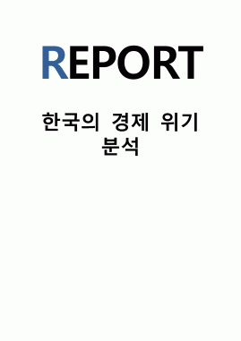 한국의 경제 위기 분석-1페이지