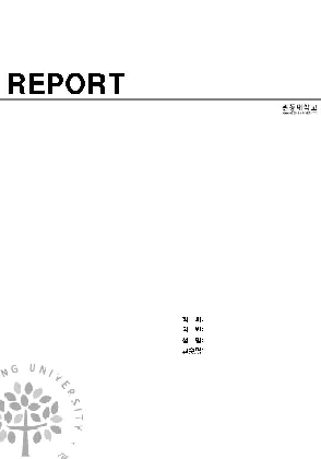 관동대학교 레포트표지