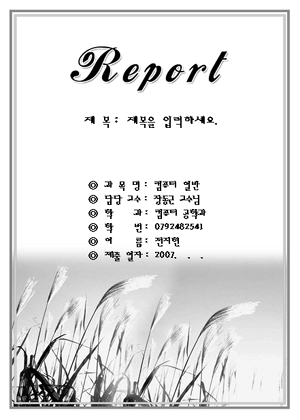 흑백 가을 갈대풍경