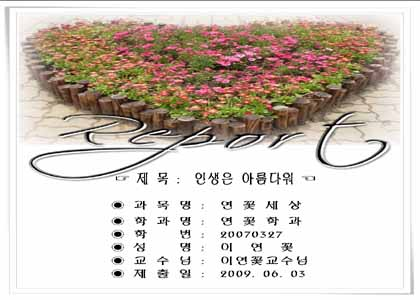 하트정원 가로세트 -연꽃표지351-
