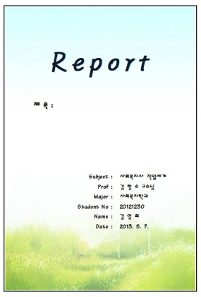레포트표지