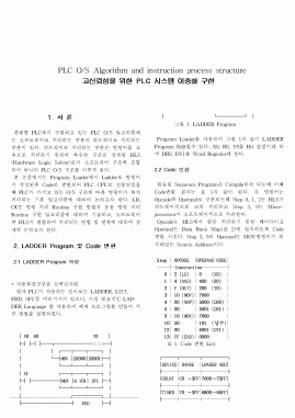 PLC O/S 알고리즘과 명령어 처리 구조-1페이지