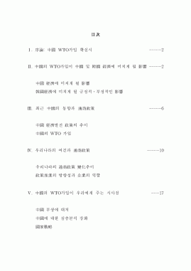 중국의 WTO가입에 따른 영향과 대응-1페이지