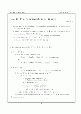 광학 제8장 중첩 The Superposition of Waves-1페이지