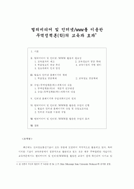 인터넷/www를 이용한 무역정책론(학)의 교육과 효과*-1페이지