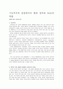 기능주의적 관점에서의 현대 정부와 NGO의 역할-1페이지