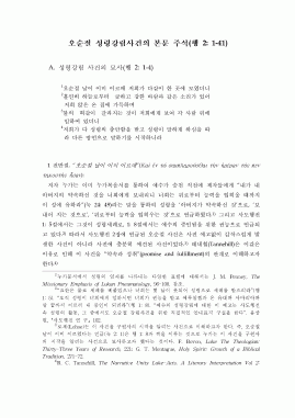 오순절 성령론과 누가신학 논문 -오순절 사건 이후 사도 및 누가공동체의 변화 연구-1페이지