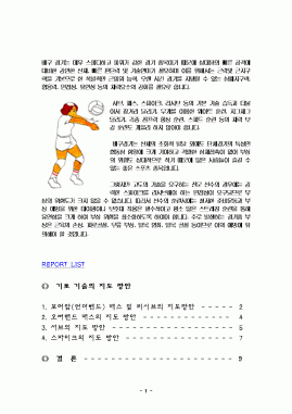 배구 기초기술의 지도방안-1페이지