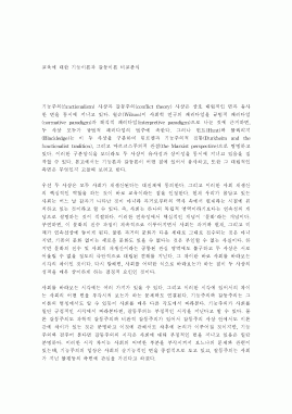 교육에 대한 기능이론과 갈등이론 비교분석-1페이지