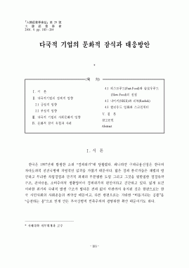 다국적 기업의 문화적 잠식과 대응방안 (다국적기업 문화잠식 )-1페이지