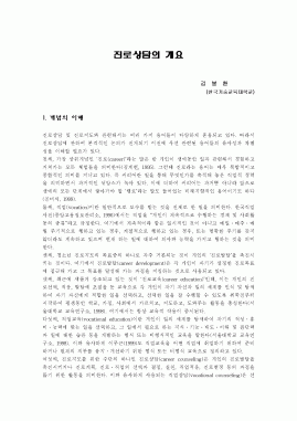 [사범/법학] 진로상담의 개요-1페이지