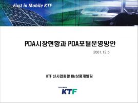 KTF ( PDA 시장현황과 PDA 포털운용방안 ) PDA 사업정책-1페이지