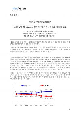 한국인터넷사용현황데이터-넷밸류-1페이지