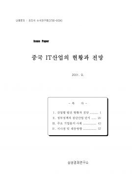 중국 IT산업의 현황과 전망-1페이지