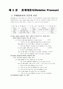 제 5 장   관계대명사(Relative Pronoun)-1페이지