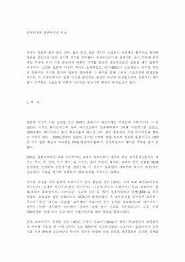 한국야구와 일본야구의 비교-1페이지