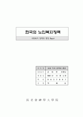 한국의 노인복지정책-1페이지