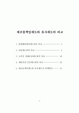 제조물책임제도와 유사제도의 비교 (제조물책임법)-1페이지