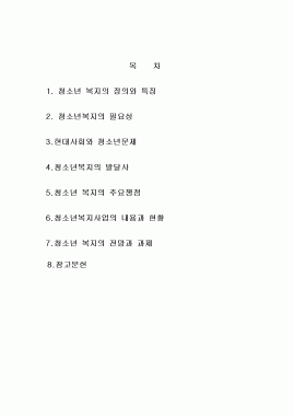 [청소년복지 ] 청소년복지의 전망과 과제   ( 사회복지 청소년문제-1페이지