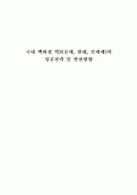 국내 백화점 의 성공전략및발전방향-1페이지