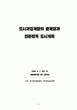 도시과잉개발의 문제점과 친환경적 도시계획-1페이지