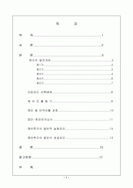 한국 기업의 국제화 성공 사례 및 실패 사례.......-1페이지