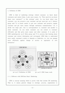 CRM vs e-CRM (영문판)-1페이지