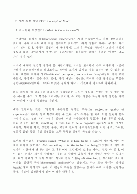 두가지 정신(의식과 자각)의 개념-1페이지