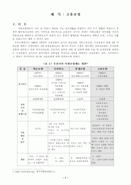 고용보험제도의 연구 자료-1페이지