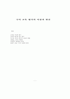 국어 교육 평가의 이상과 현실-1페이지