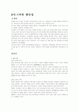 6시그마와 생산성 방안-1페이지