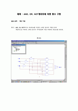 디지털시스템 함수,게이트구현-1페이지