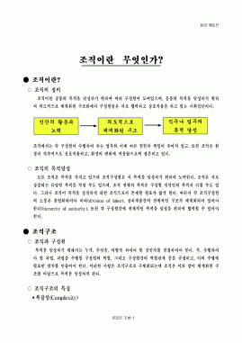 조직이란  무엇인가?-1페이지