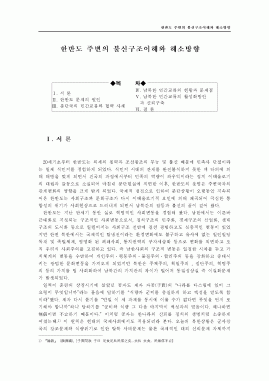 한반도 주변의 불신구조이해와 해소방향 : 남북문제 민간교류-1페이지