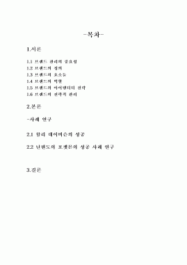 (브랜드) 브랜드 전략 관리 및 사례연구-1페이지