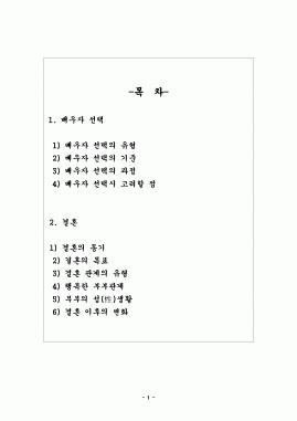 배우자 선택과 결혼-1페이지