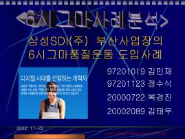 6시그마사례분석(파워포인트자료)-1페이지