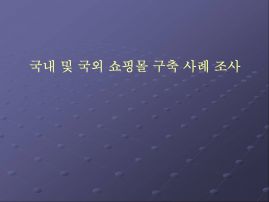 (쇼핑몰) 국내 및 국외 쇼핑몰 구축 사례 조사-1페이지