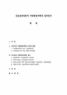 신공공관리론적 지방행정개혁의 성과평가-1페이지