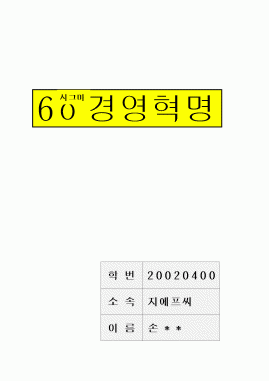 6 σ(시그마) 경영혁명에 관하여..-1페이지