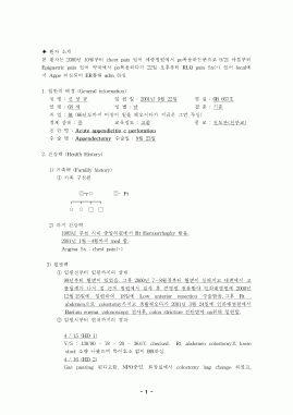 충수염(appendicitis)에 대하여-1페이지