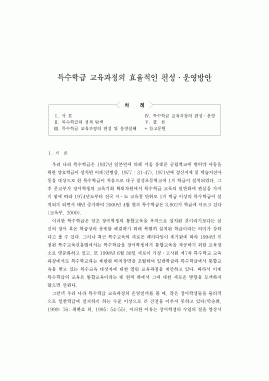 특수학급 교육과정의 효율적인 편성 운영방안-1페이지