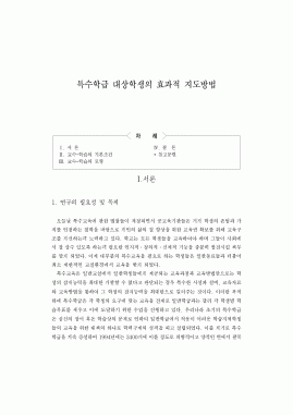 특수학급 대상학생의 효과적 지도방법-1페이지