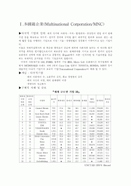 다국적 기업에 대하여-1페이지