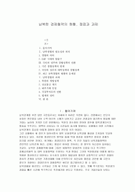 남북한 경제협력의 현황, 쟁점과 과제-1페이지